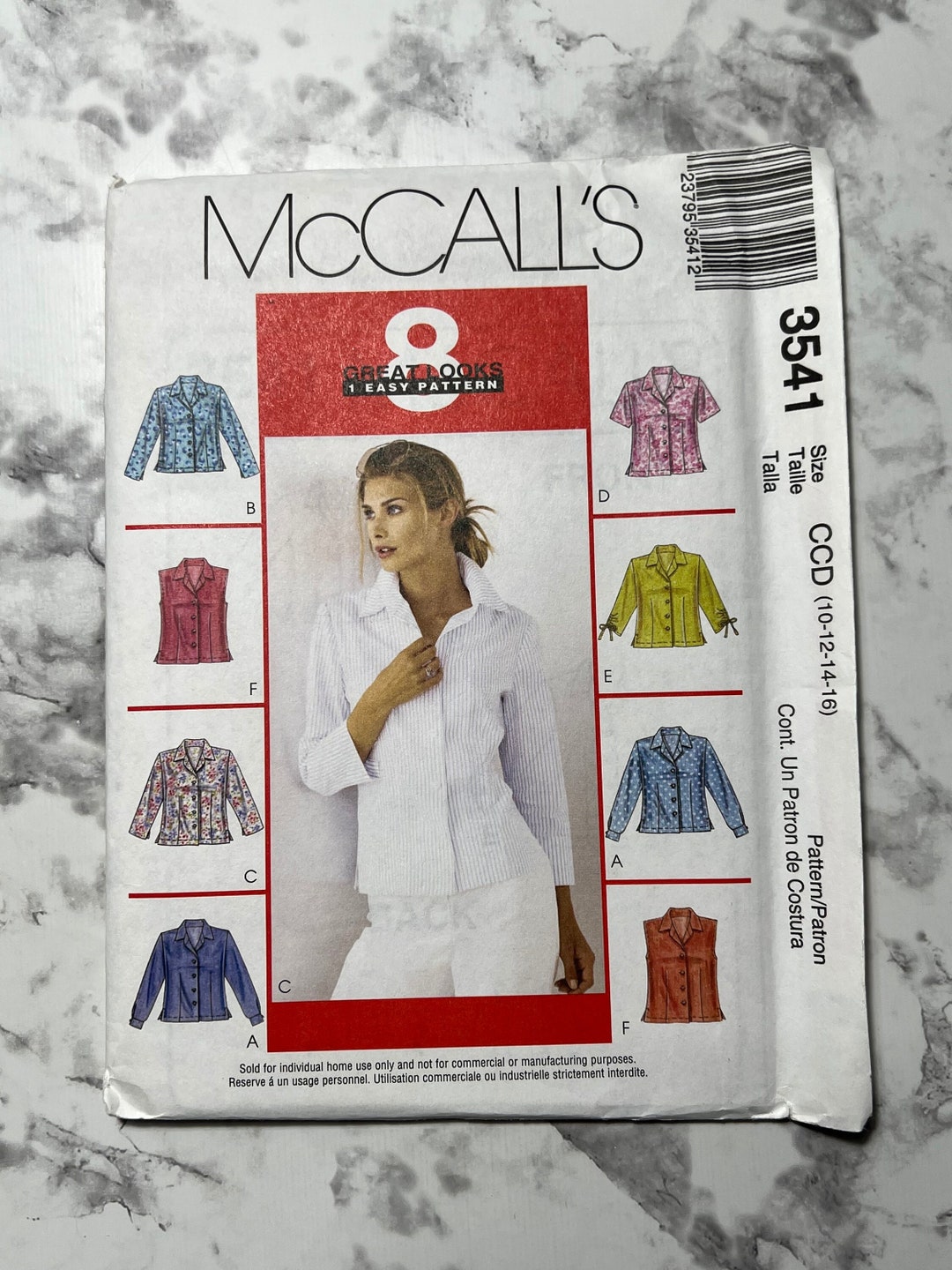 Early 2000s Misses Shirts Pattern, 8 Great Looks, 1 Easy Pattern ...