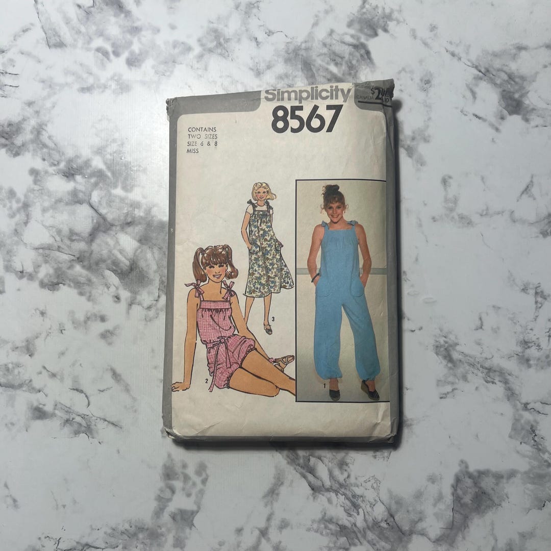 70s Misses Jiffy Plus Pull-on Jumpsuit in 2 Lengths, Pullover Jumper ...