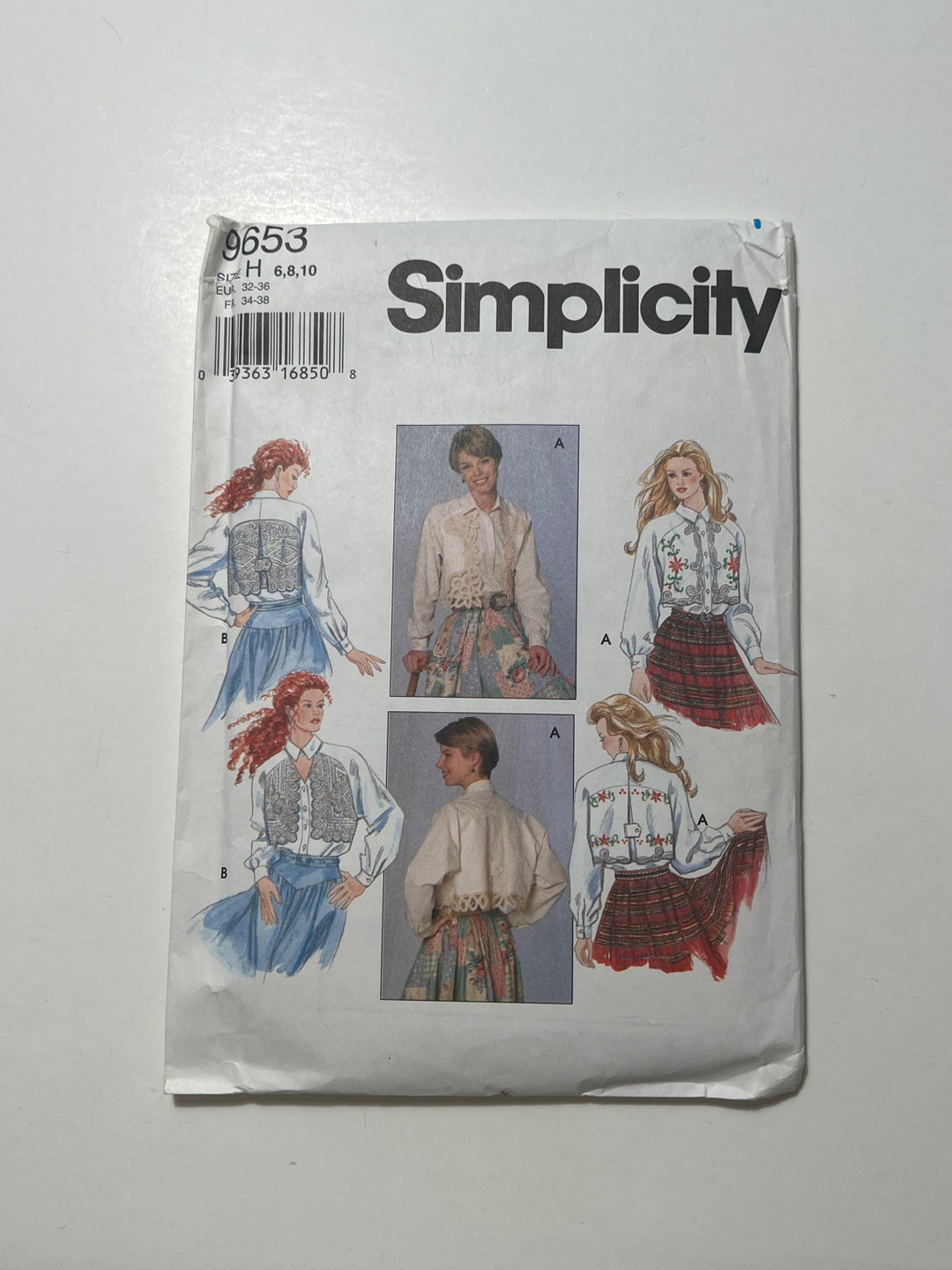 90s Misses Blouse Pattern, Womens Blouses With Raglan Sleeves and Lace ...