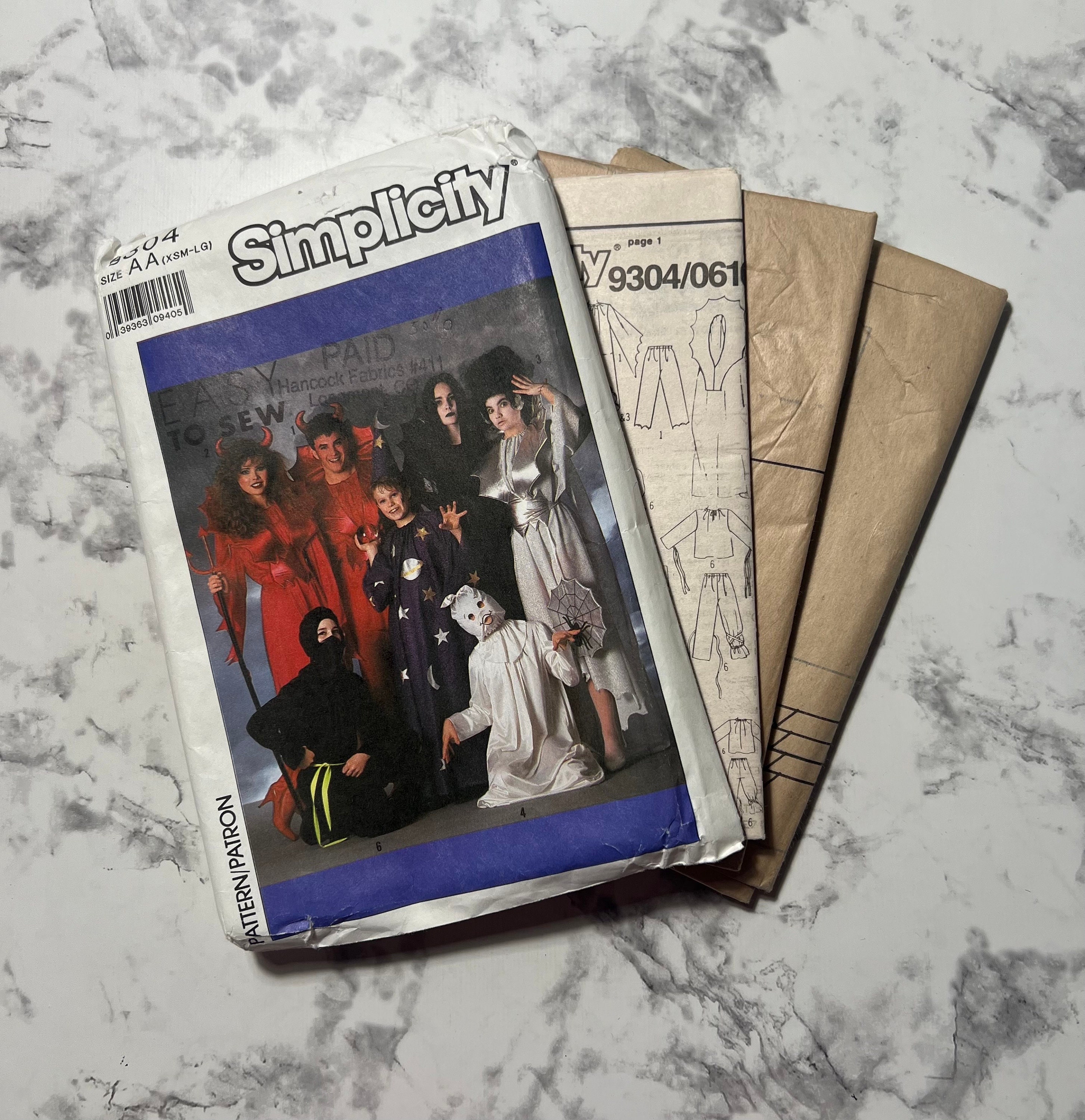 80s Easy to Sew Adult's and Boys' and Girls' Costumes Pattern ...