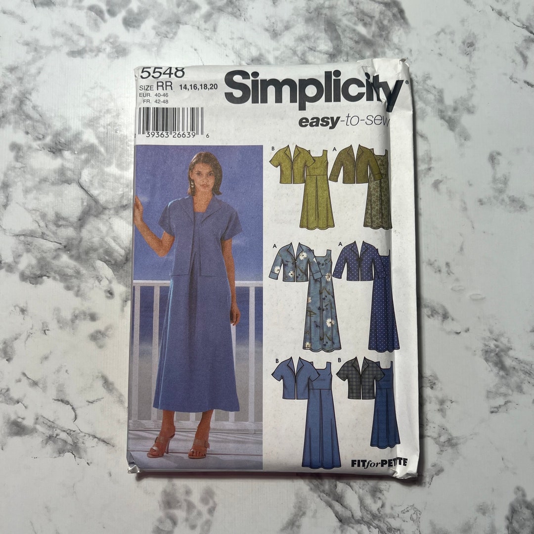 Early 2000s Easy to Sew Misses'/miss Petite Pullover Dress in 2 Lengths ...