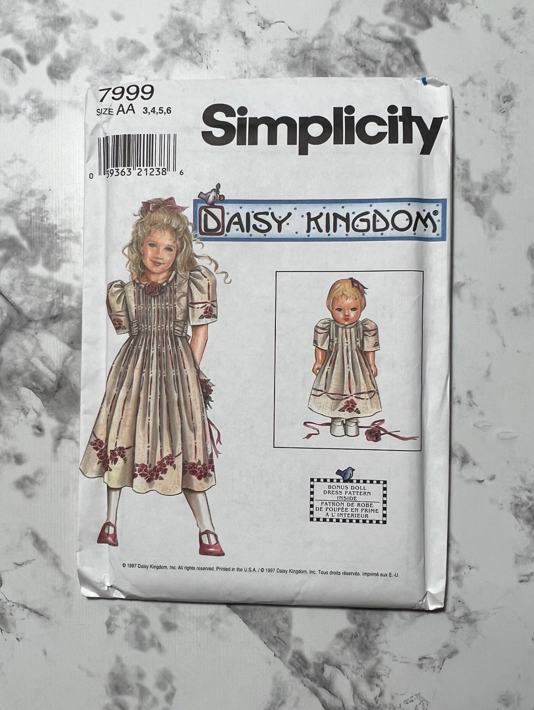 90s Daisy Kingdom Child's Dress and Doll Dress or 18" Doll Pattern ...