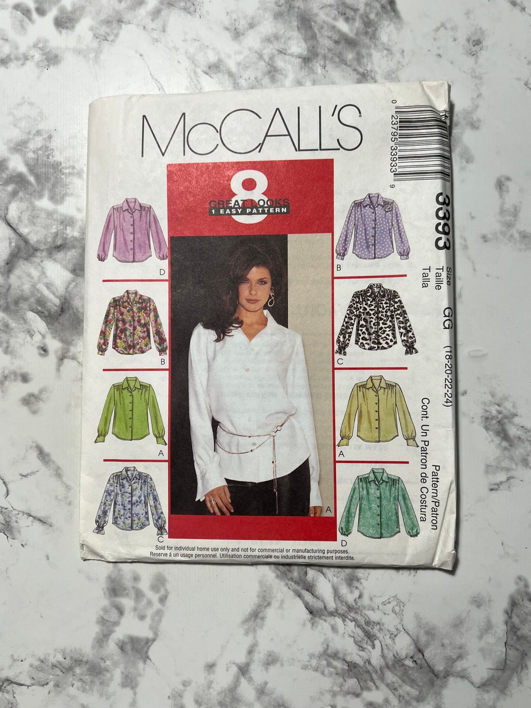 Early 2000s 8 Great Looks, 1 Easy Pattern, Misses Shirts Pattern, Long ...