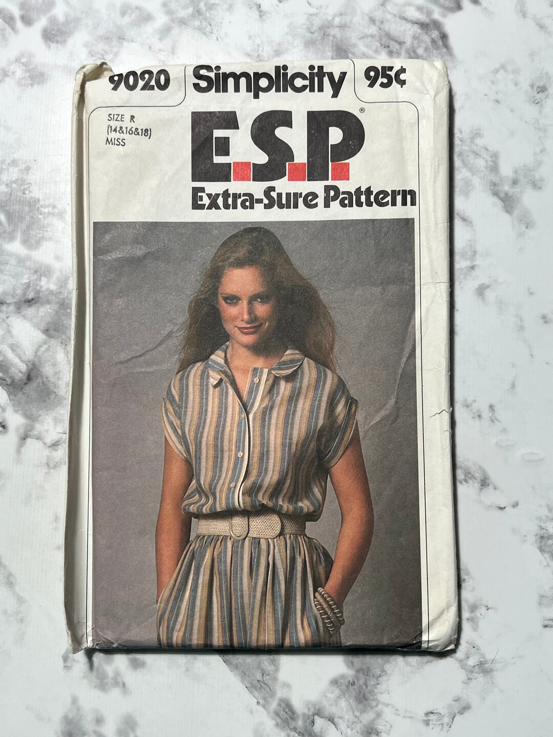 70s Extra Sure Pattern, Misses Dress Pattern, Short Sleeve Collared ...