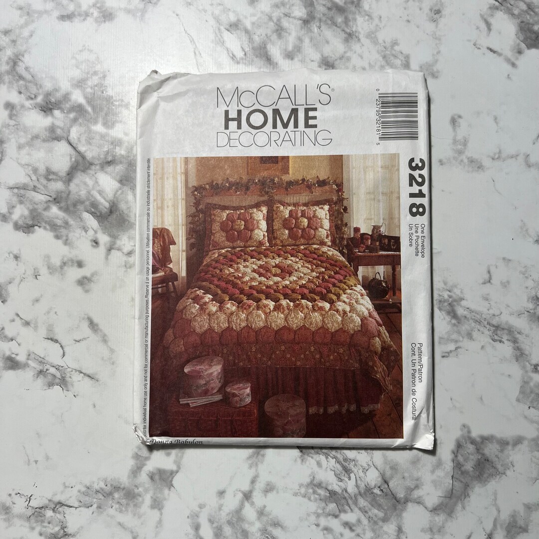 Early 2000s Home Decorating Grandmother's Flower Garden Pattern, Puff ...