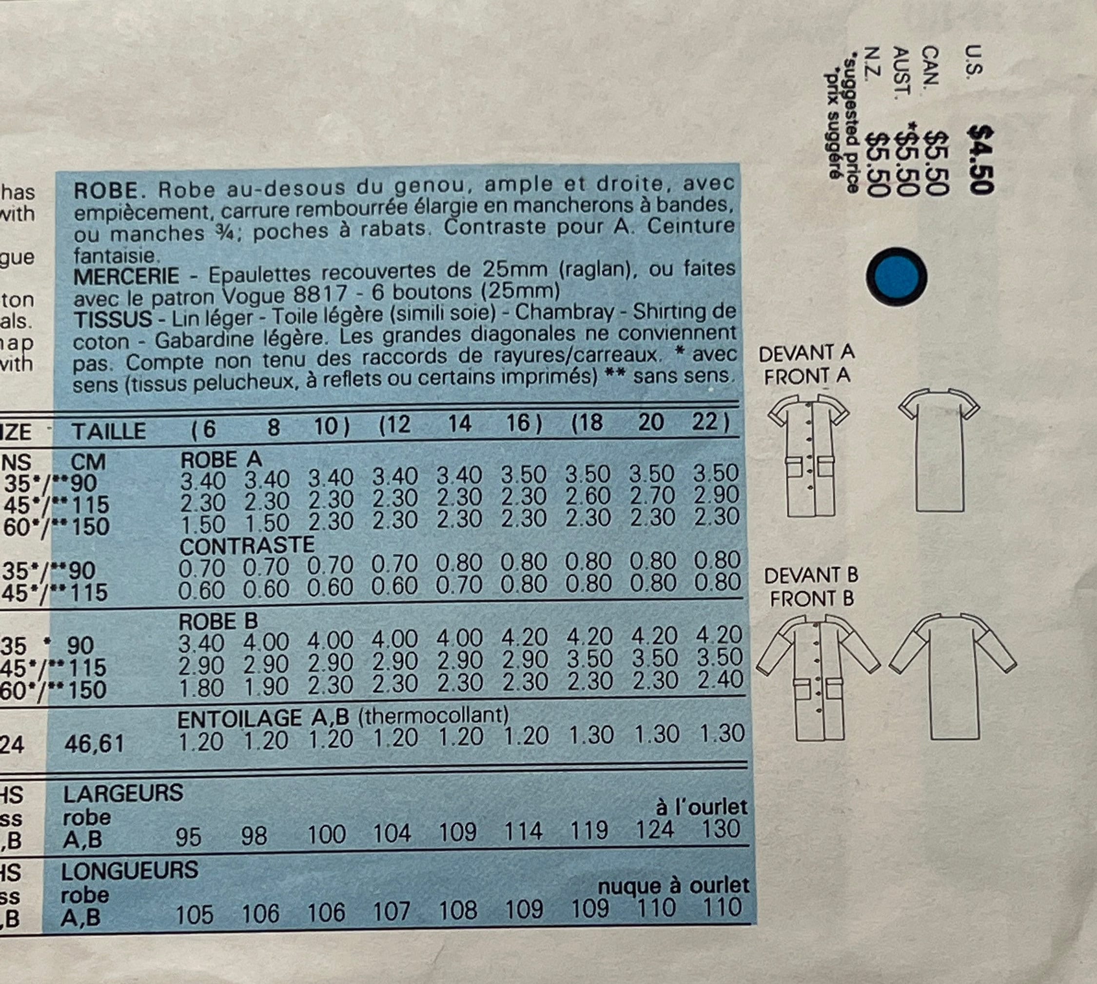 80s Very Easy Misses Dress Pattern, Loose Fitting Dress With Patch ...