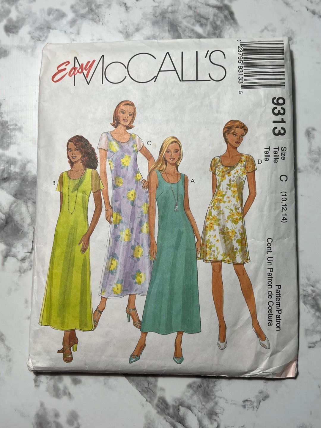 90s Easy Misses Dress Pattern in 2 Lengths, Short Sleeve or Sleeveless ...