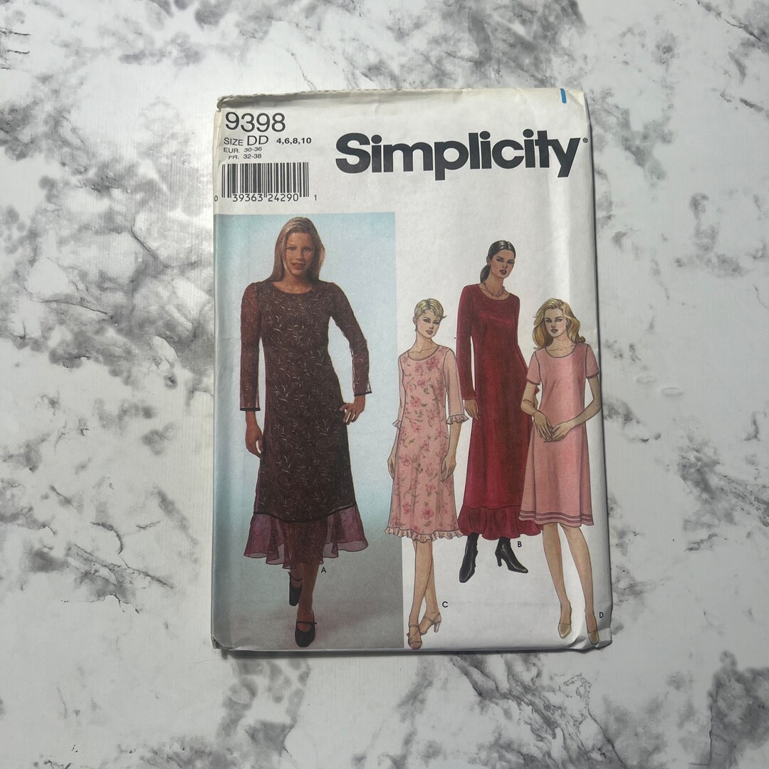 Early 2000s Misses'/miss Petite Dress Pattern, Long or Short Sleeve ...