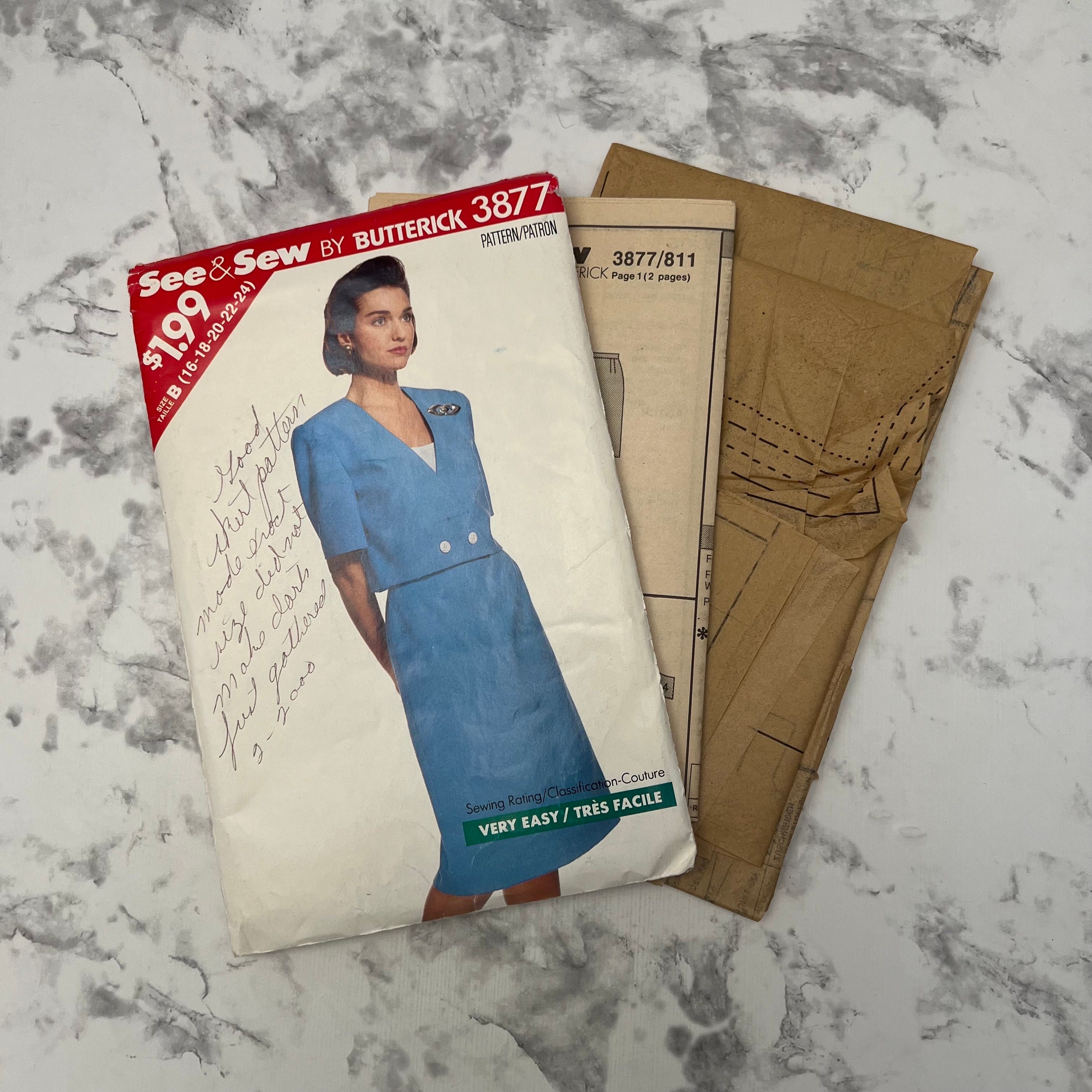 80s Very Easy Misses'/misses' Petite Jacket and Skirt Pattern, Short ...