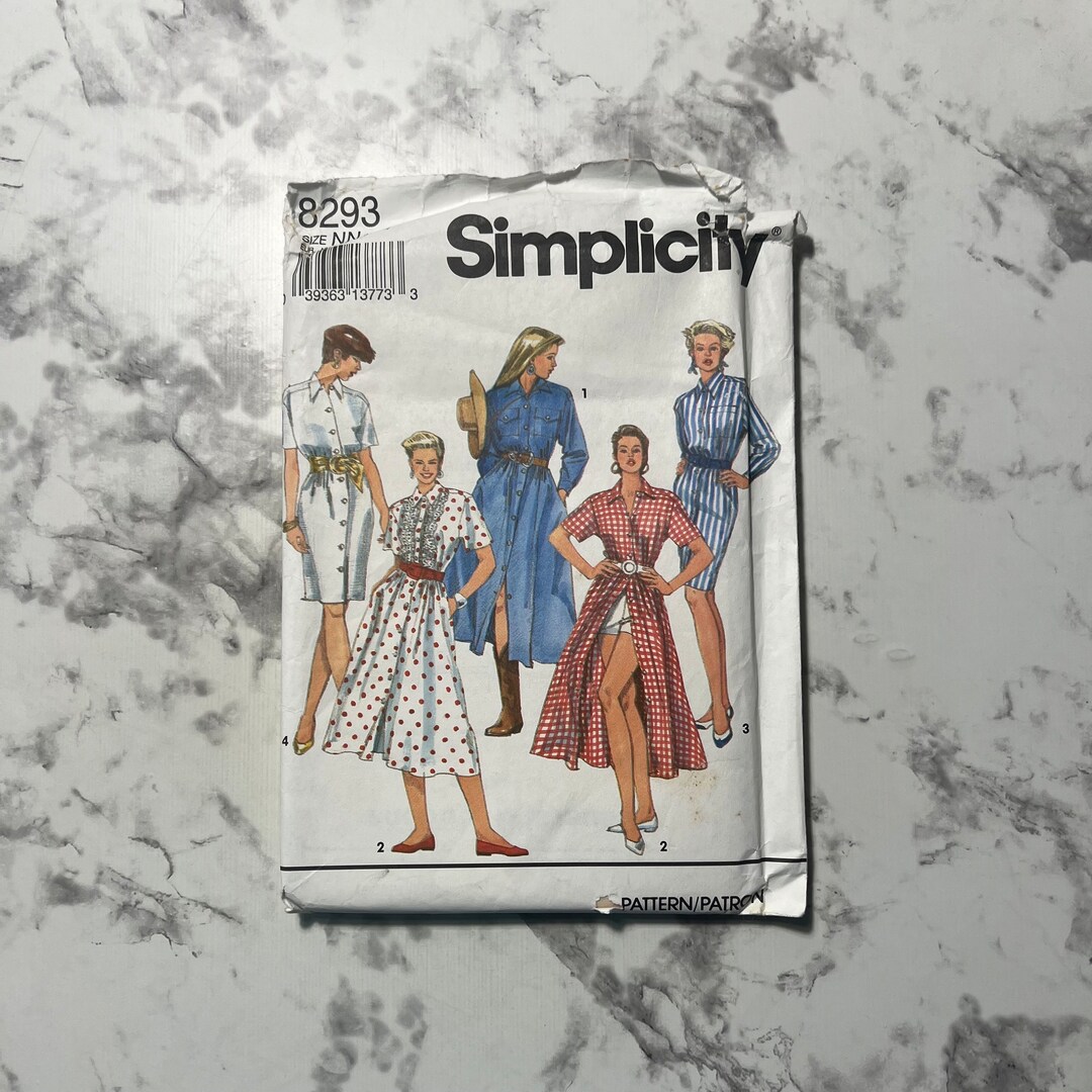 90s Misses'/miss Petite Dress Pattern With Slim or Flared Skirt, Long ...