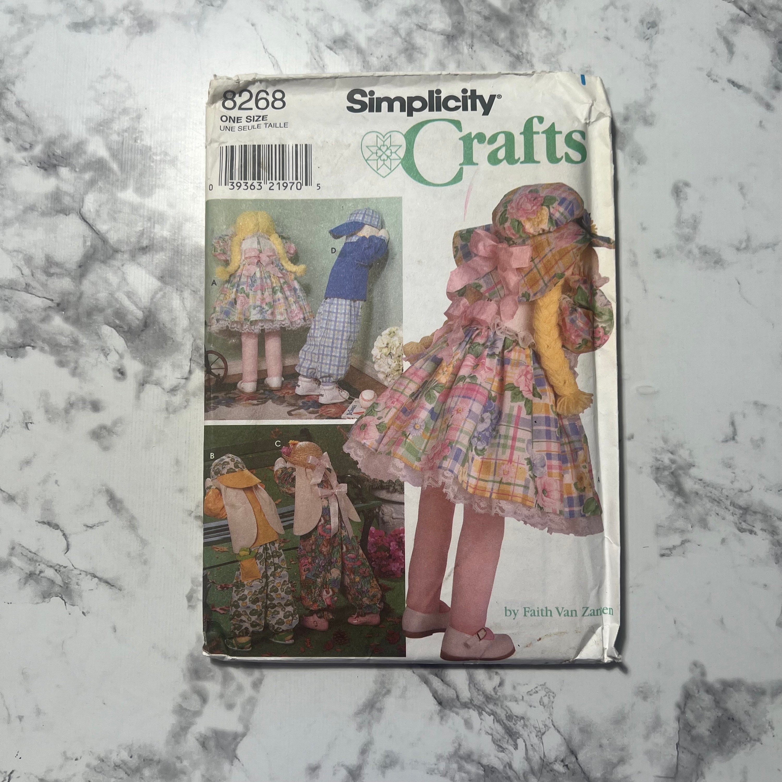 90s 30" (76 Cm) Doll, Bunny, and Clothes Pattern, Large Decorative Doll or Rabbit Doll Pattern W ...