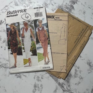 90s Fast and Easy Misses Dress, Very Easy Sleeveless Double Breasted ...