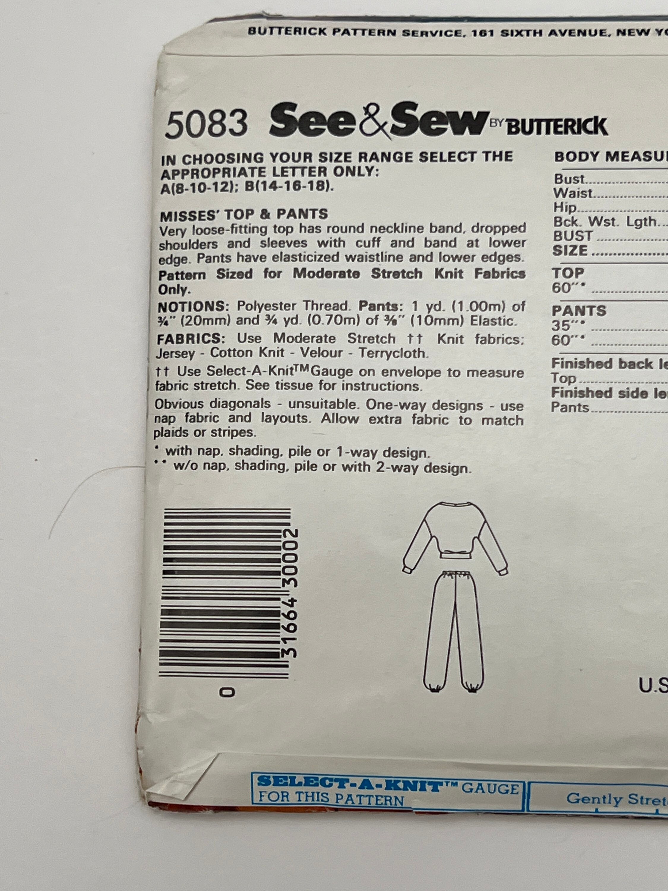 Early 80s Women's Sweat Suit Pattern, Ladies Sweat Shirt and Sweat ...