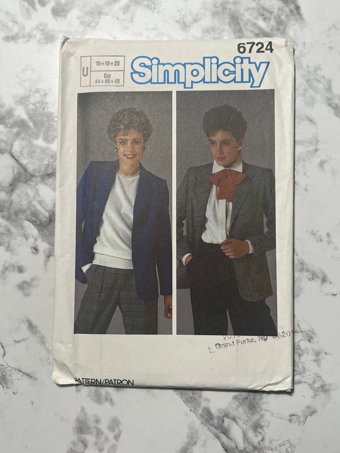 80s Misses Easy to Sew Jiffy Unlined Jacket Pattern, Easy Women's ...
