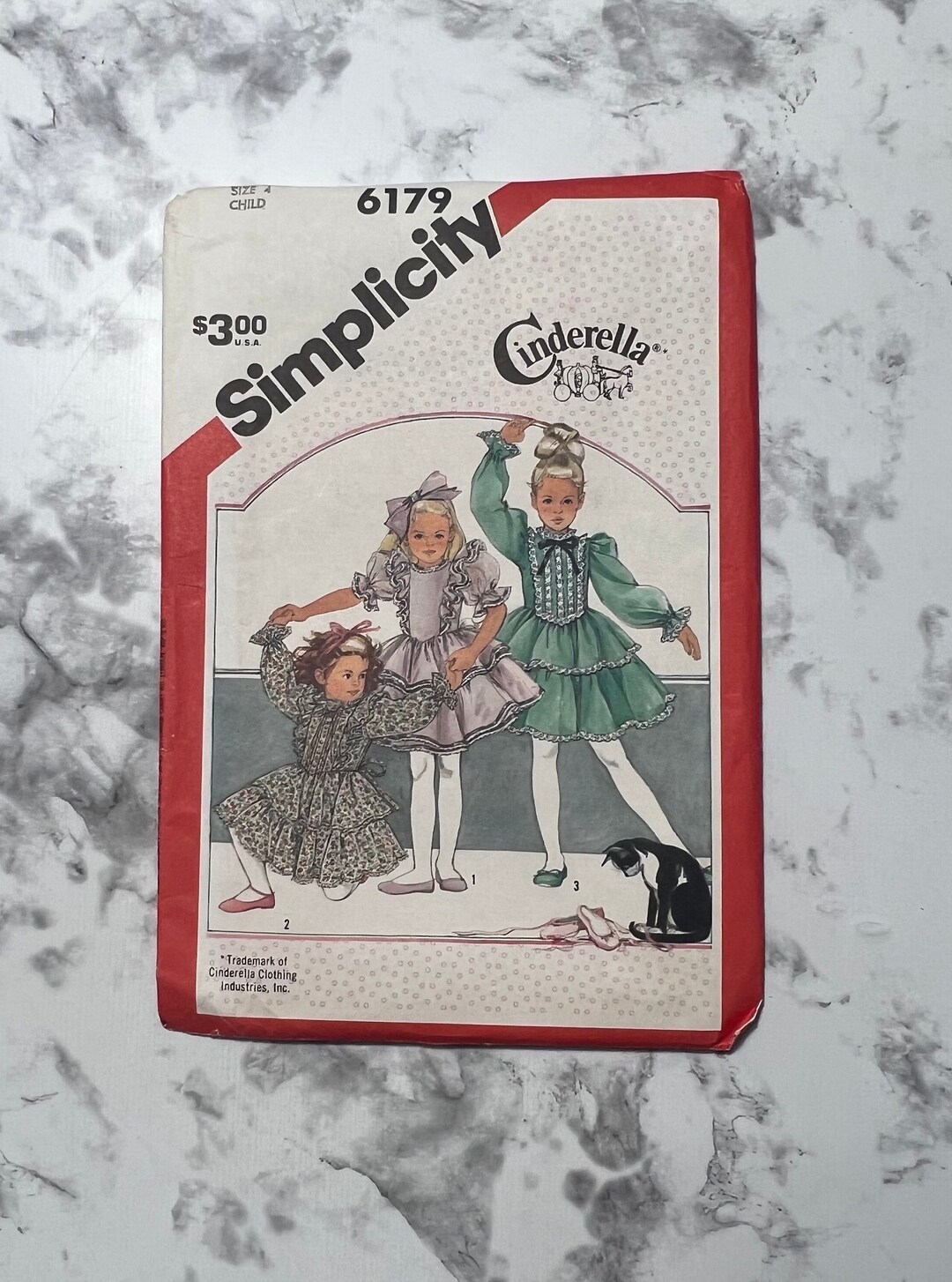 80s Child's Party Dress Pattern, Cinderella Patterns, Frilly Long or ...