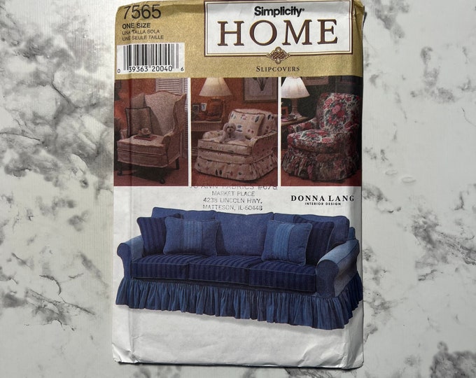90s Home Slipcovers Pattern, Donna Lang Interior Design Pattern, Sew ...