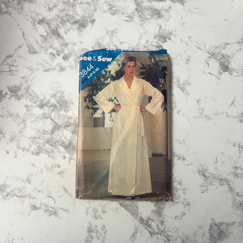 Notched Collar Robe - Etsy