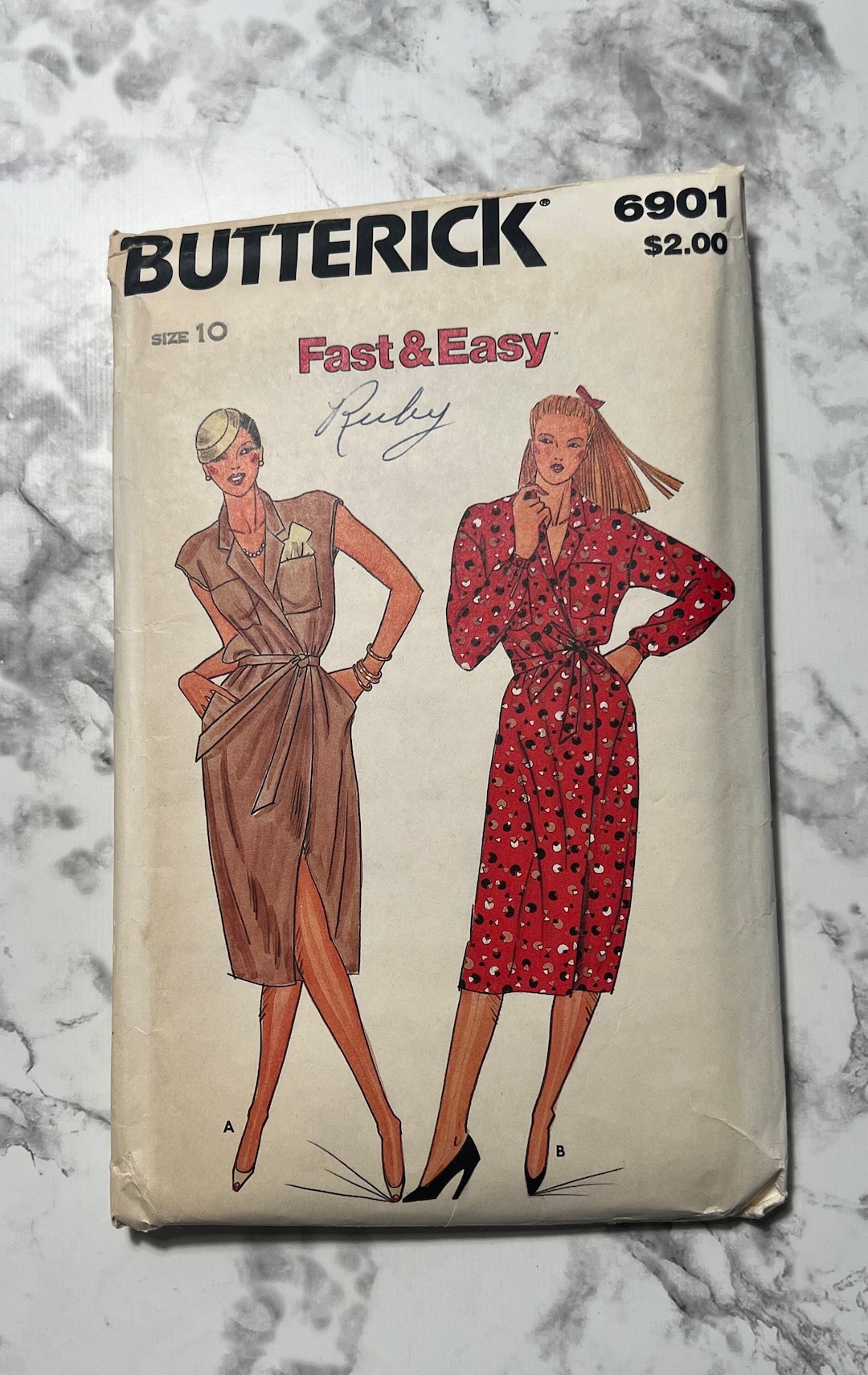 70s Fast and Easy Misses Dress and Belt Pattern, Long or Short Sleeve ...