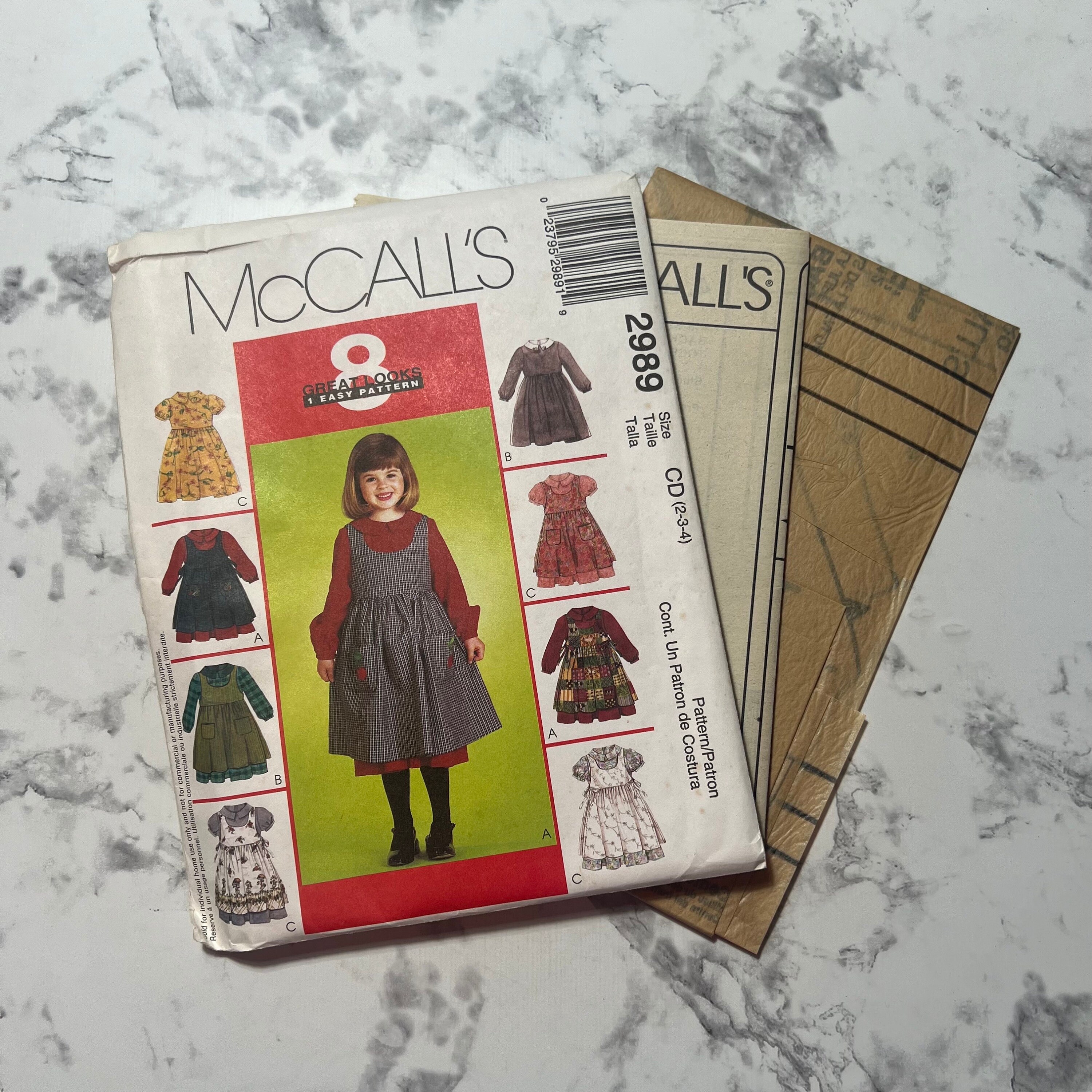 Early 2000s 8 Great Looks, 1 Easy Pattern, Children's and Girls' Dress ...