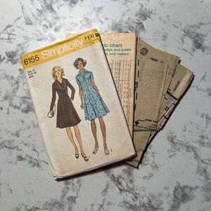 70s Misses' and Women's Dress Pattern, MISSING FACING PIECE, Long or ...