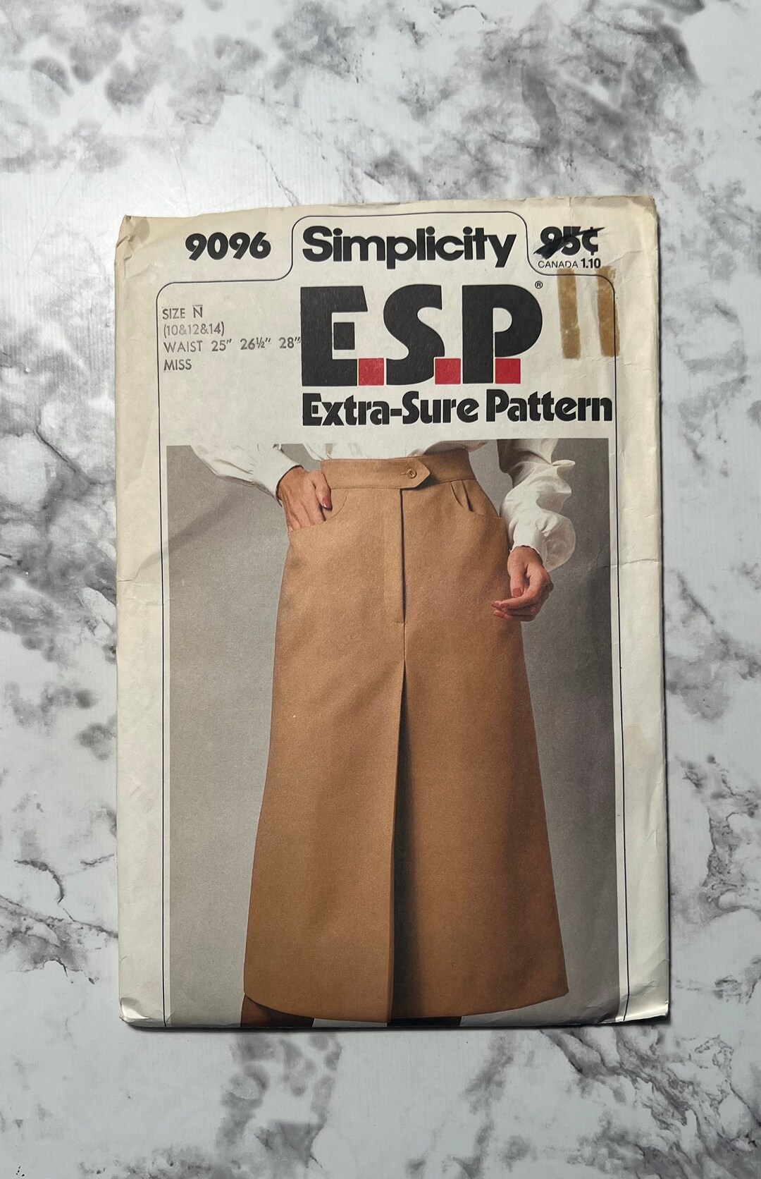 70s Extra Sure Pattern, Misses Skirt Pattern, High Waisted Flared Midi ...