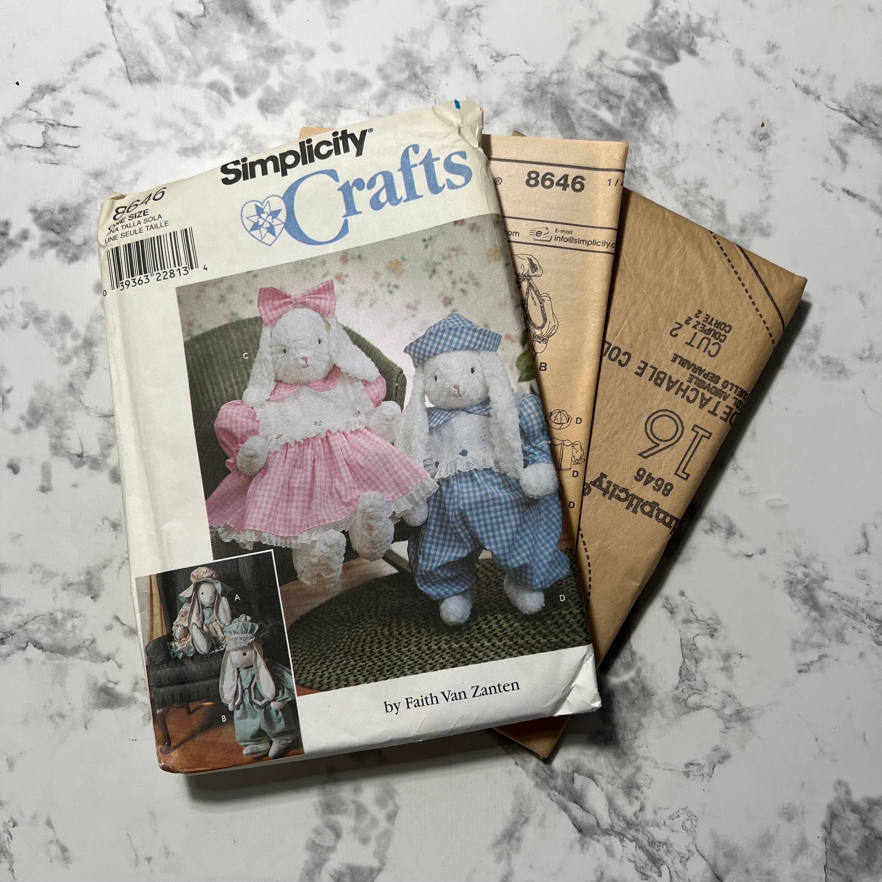 90s 27 68.5 Cm Bunnies Pattern, Stuffed Decorative Boy or Girl Bunny ...