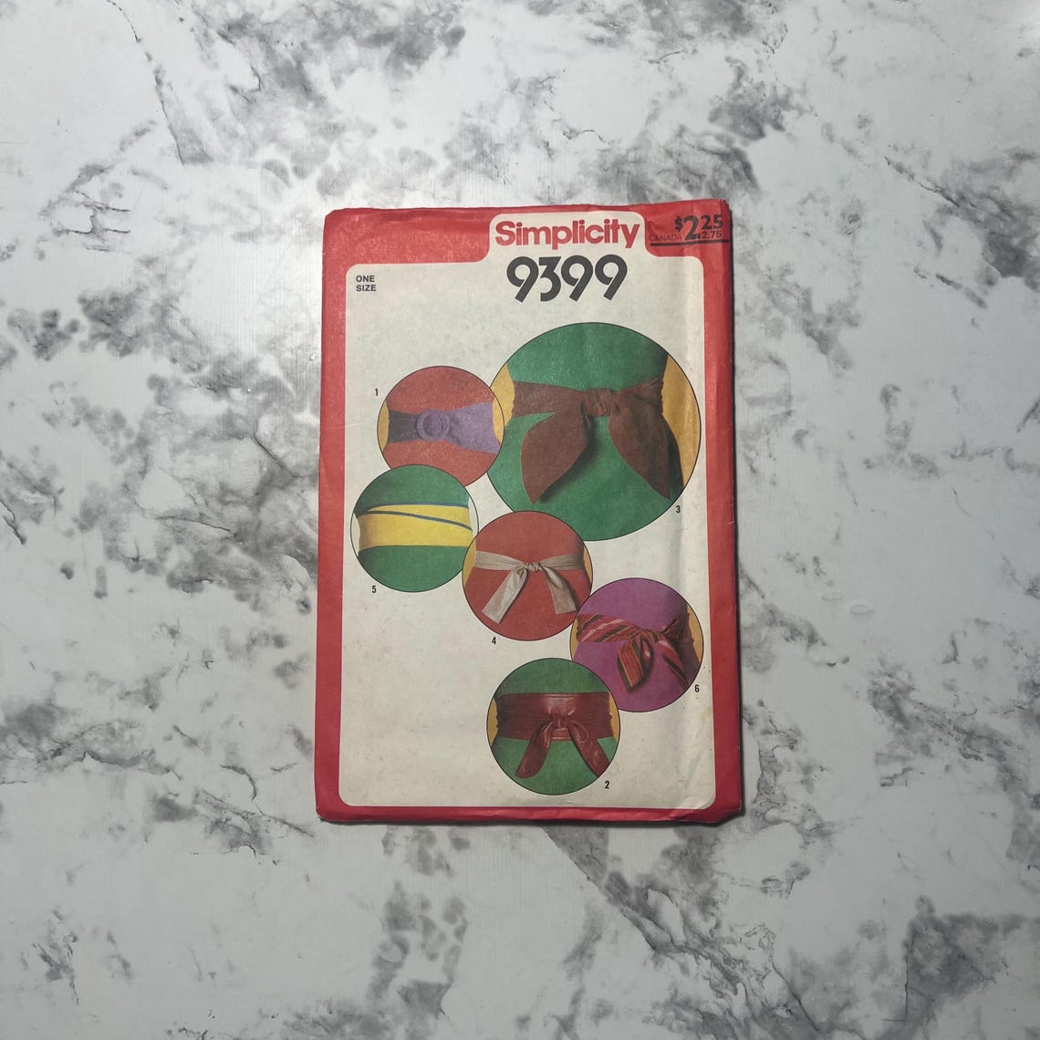 80s Misses' Set of Belts Pattern, Tie Waist Belt Pattern, Chunky Belt ...