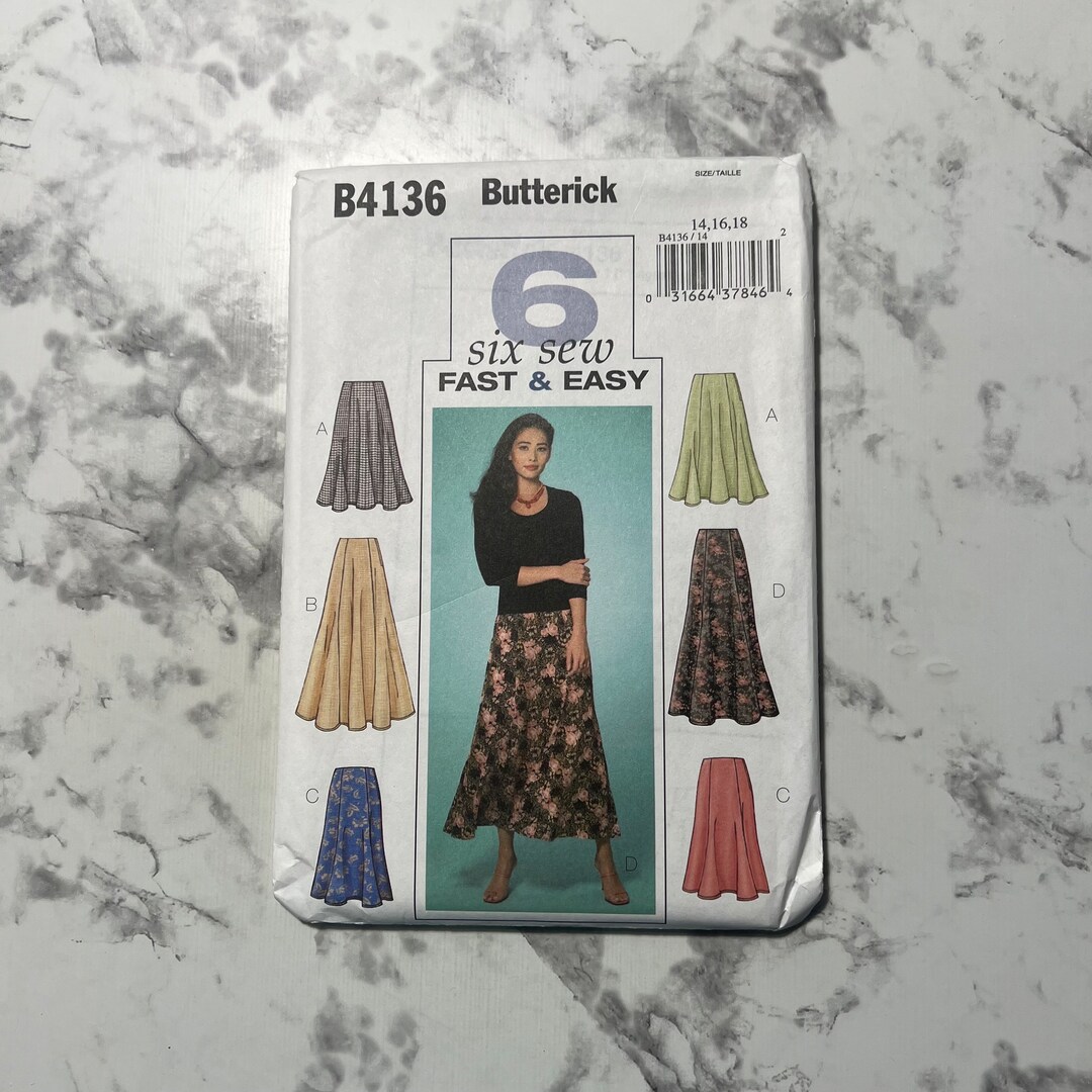 Early 2000s Six Sew Fast and Easy Misses'/misses' Petite Skirt Pattern ...