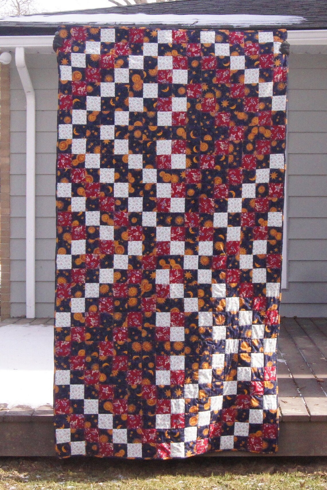 Printable Quilt Pattern mirrored Tiles, Beginner Quilt Project, 4 Patch ...