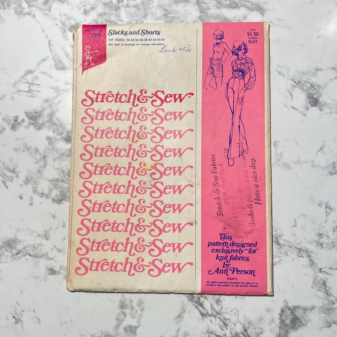 60s/70s Slacks and Shorts Pattern, Misses' Fitted Pants and Shorts ...