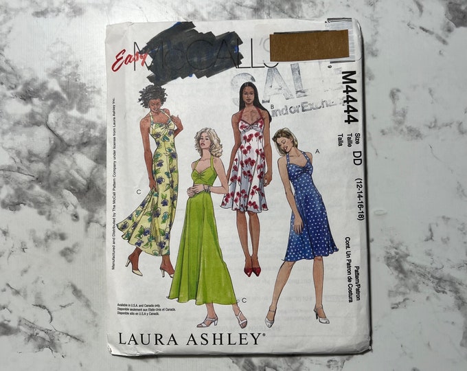 Early 2000s Laura Ashley Easy Misses' Dresses Pattern in 2 Lengths ...