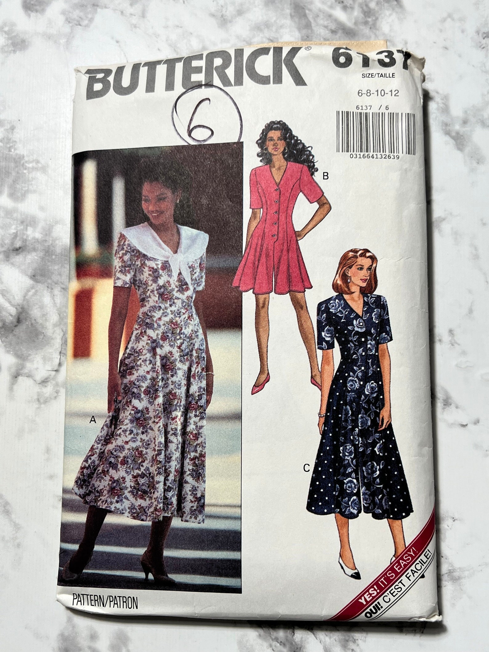 90s Easy Misses Dress and Culotte Dress Pattern, Short Sleeve Dress or ...