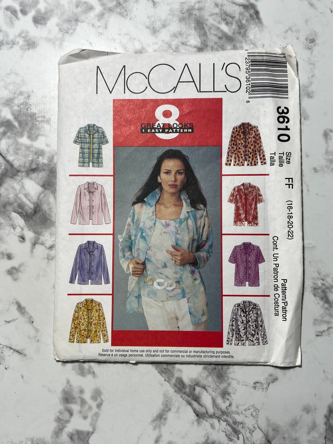 Early 2000s 8 Great Looks, 1 Easy Pattern, Misses Shirts and Top ...
