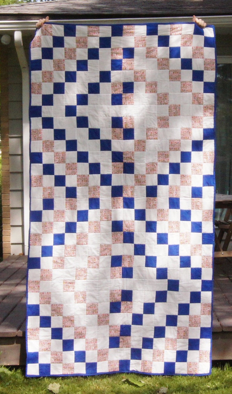 Printable Quilt Pattern mirrored Tiles, Beginner Quilt Project, 4 Patch ...