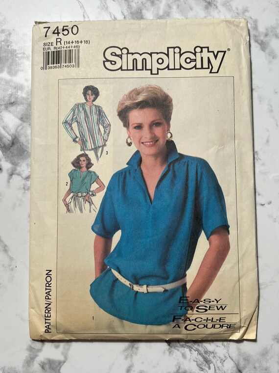 80s Misses Easy to Sew Tops Pattern Loose Fitting Long or - Etsy Australia