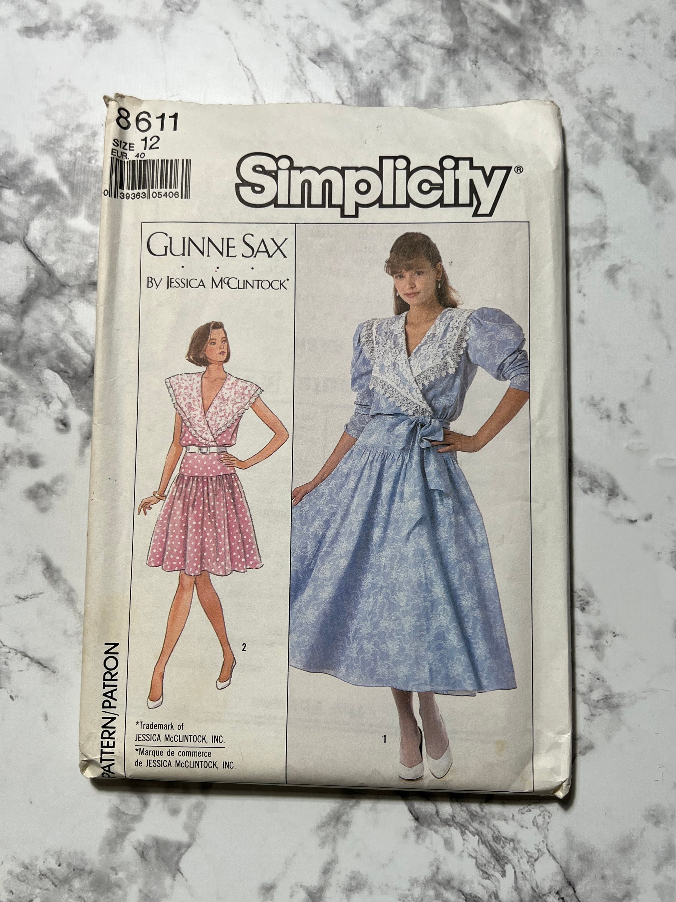 80s Gunne Sax by Jessica Mcclintock Misses Pullover Dress - Etsy