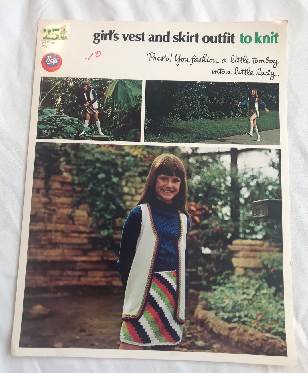 1970s Vintage Knitting Pattern for Girl's Vest and Skirt - Etsy