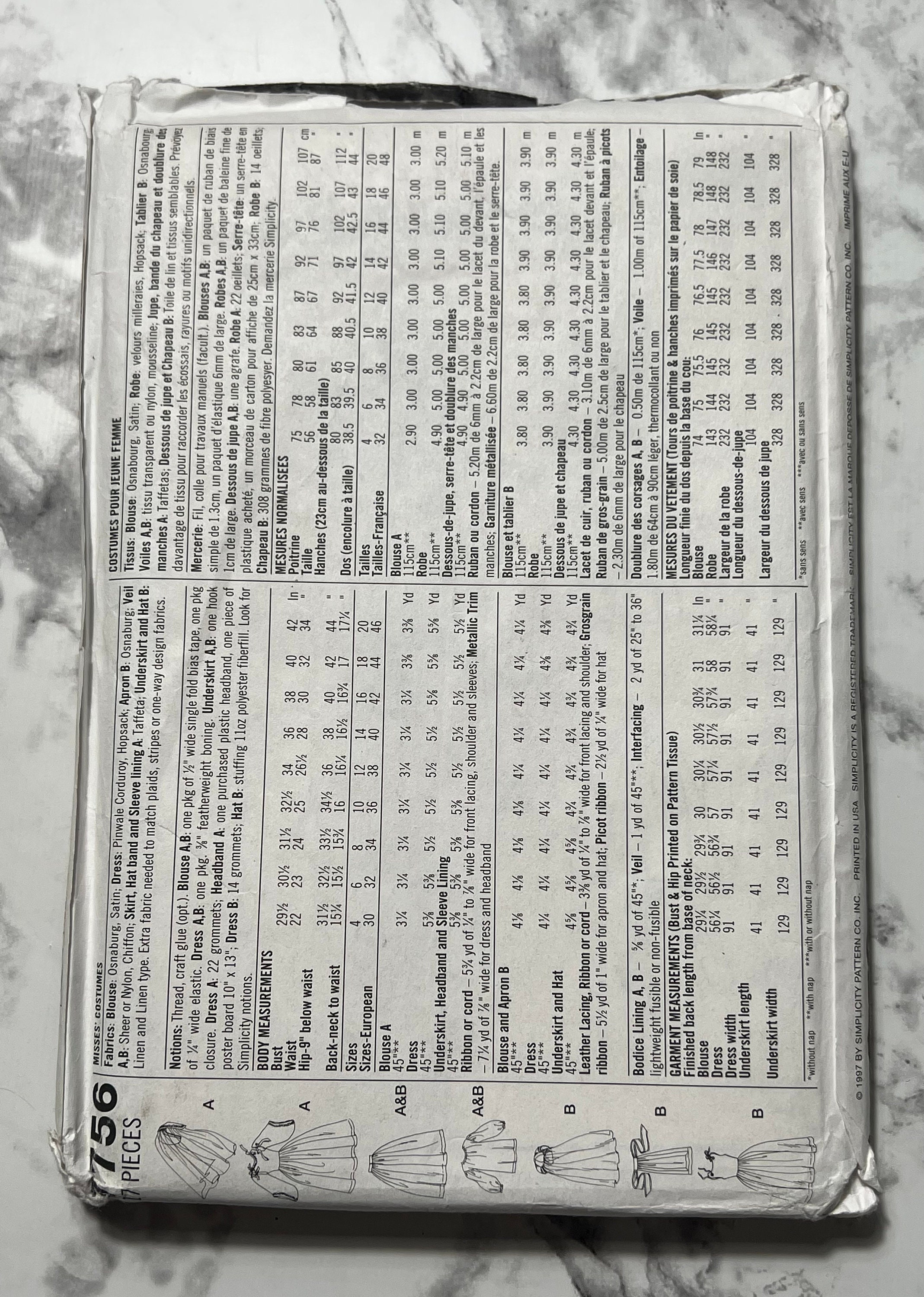 90s Misses Costumes Pattern, Medieval Gown Pattern, Historic Multi ...