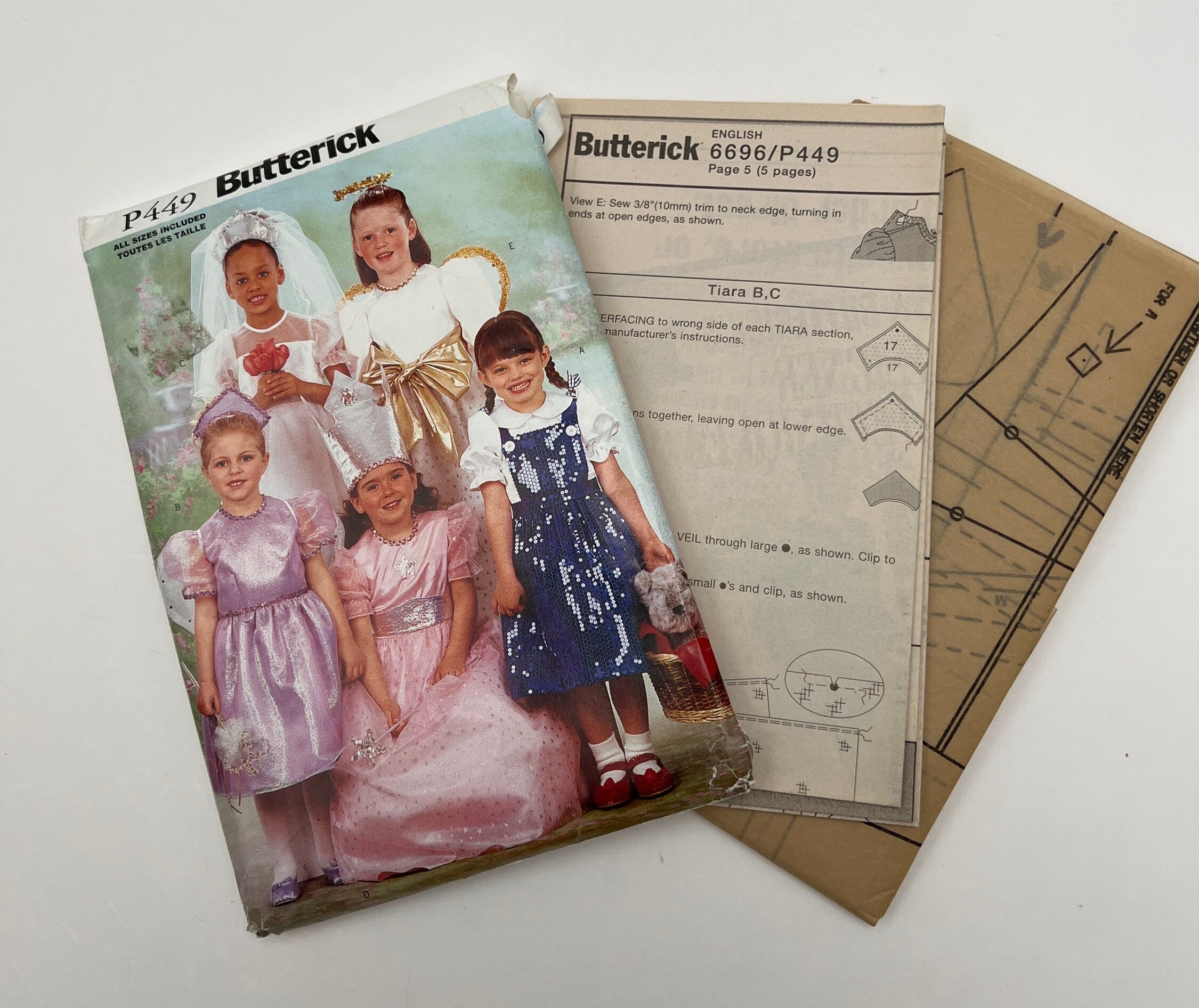 Early 2000s Children's Costume Dresses Pattern, Angel, Wizard of Oz ...