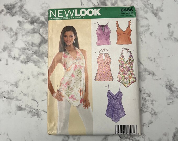 Early 2000s Misses' Tops Pattern, Spaghetti Strap Tank Top Pattern ...