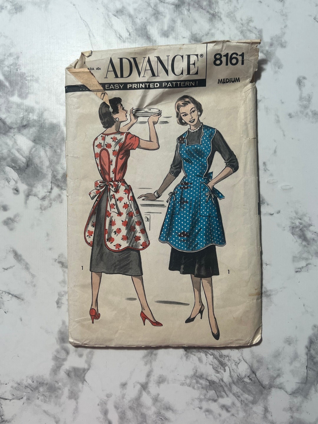 50s Easy Misses and Women's Apron Pattern, Simple to Sew Retro Style ...