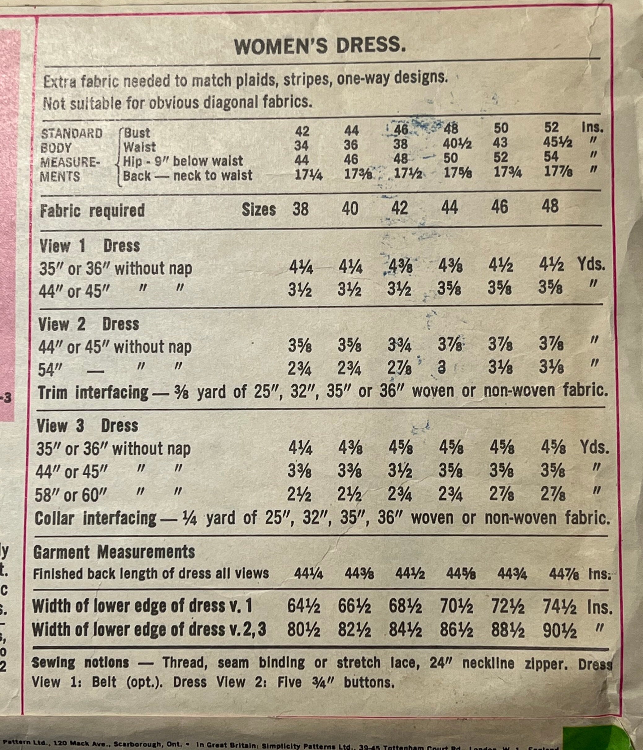 70s Women's Dress Pattern, Long or Short Sleeve Dress Pattern ...