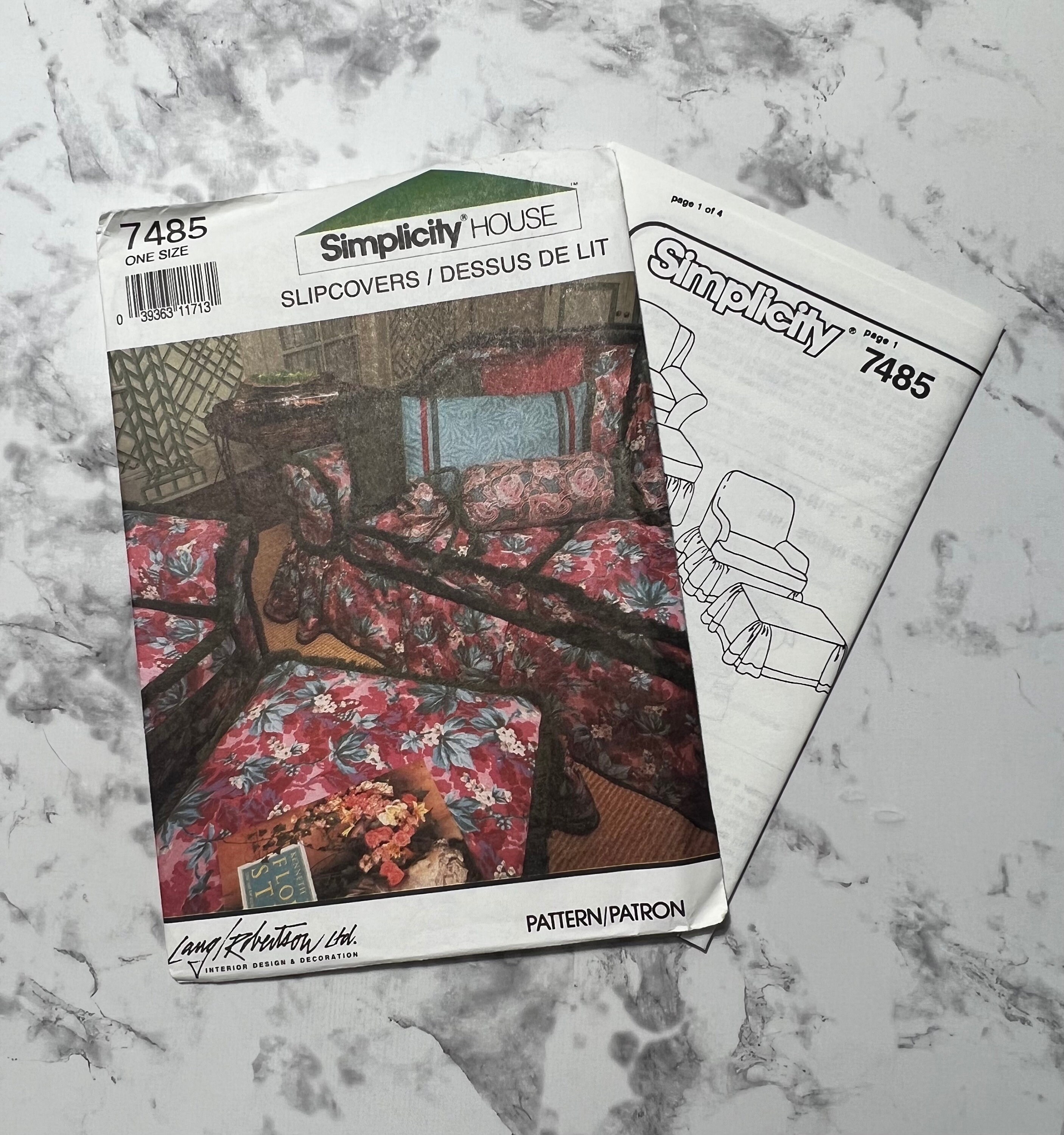 90s Simplicity House Lang Robertson Slipcovers Pattern, Sew It Yourself ...