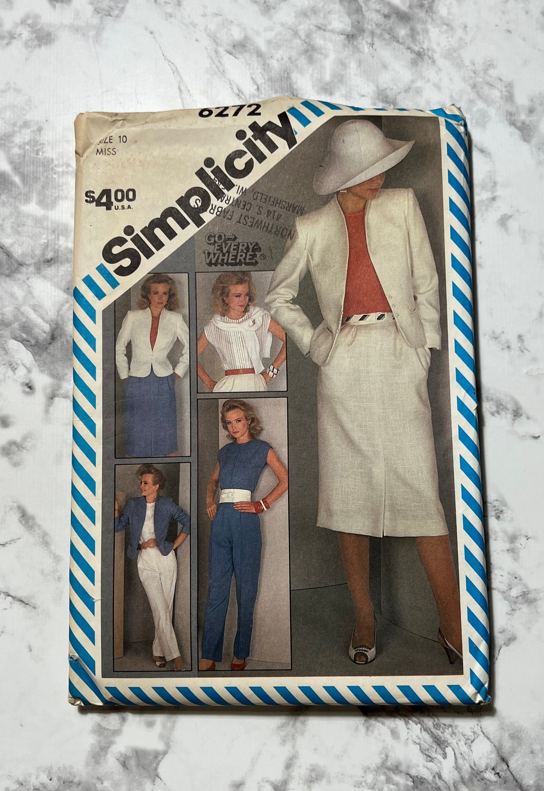 80s Misses Go Everywhere Pants, Slim Skirt, Lined Jacket, and Top ...