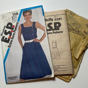 80s Misses Pullover Asymmetrical Dress Pattern, Extra Sure Pattern ...