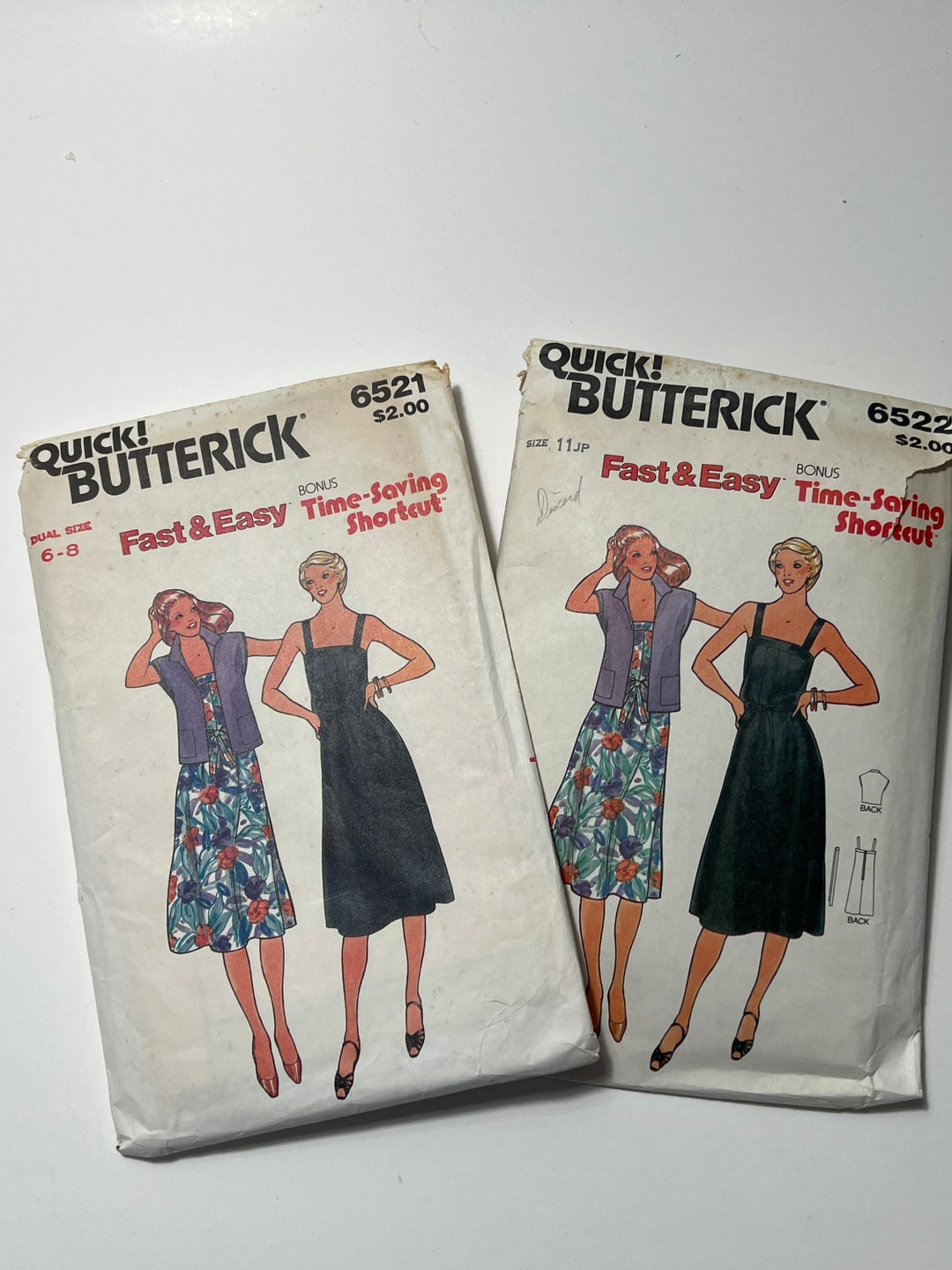 70s Easy Dress and Matching Jacket, Butterick 6521 and 6522, Simple ...