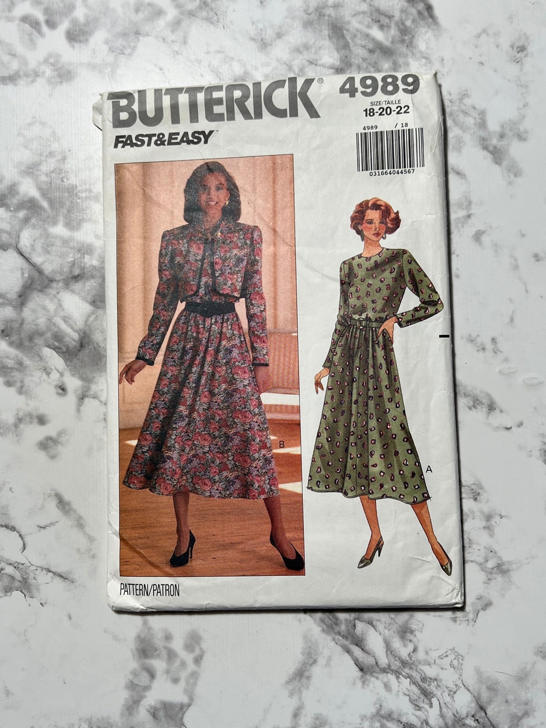 90s Fast and Easy Misses Jacket Pattern, MISSING DRESS PIECES, Fast and ...