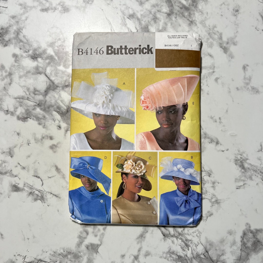 Early 2000s Misses' Hats Pattern, Large Brim Church Hats Pattern W ...