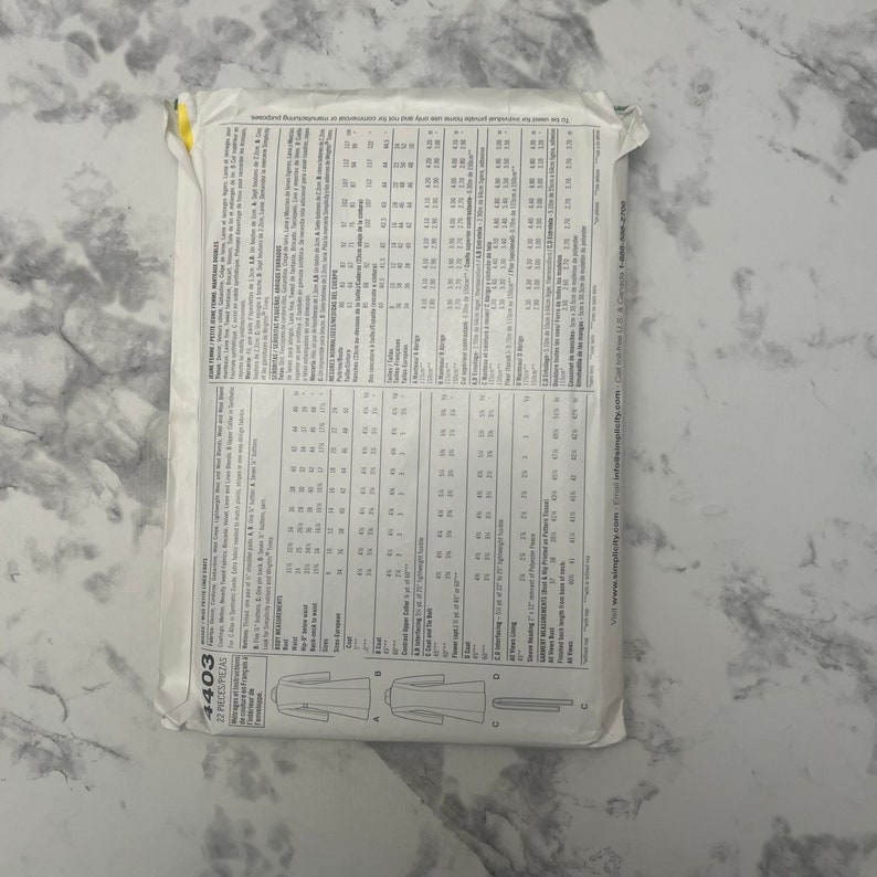 Early 2000s Threads Collection Misses'/miss Petite Lined Coats Pattern ...