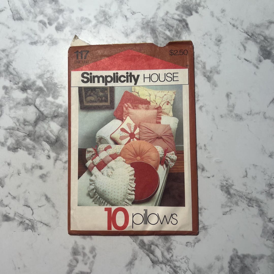 80s Simplicity House Pattern, 10 Throw Pillows Pattern, Circle and ...